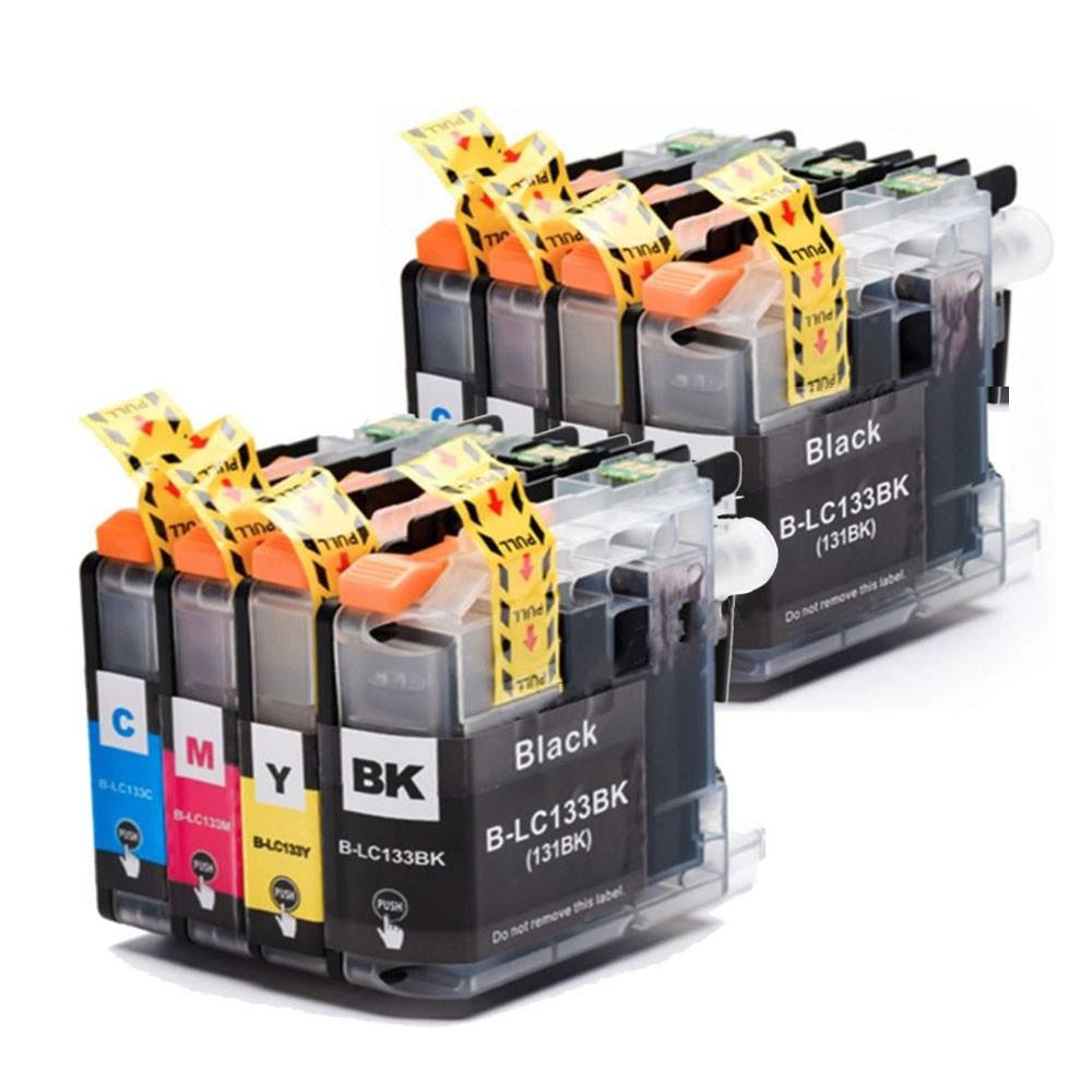 Compatible Brother LC131 / LC133 Cartridges x 8 – Smart Ink